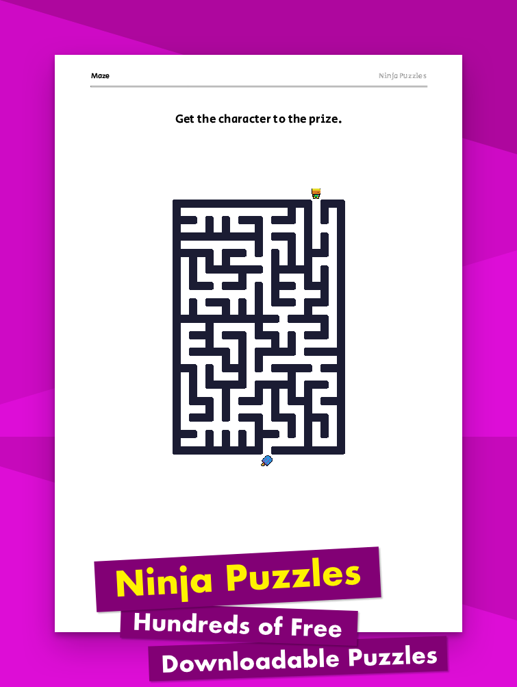 Easy Maze #11 - Free Printable PDF Puzzle