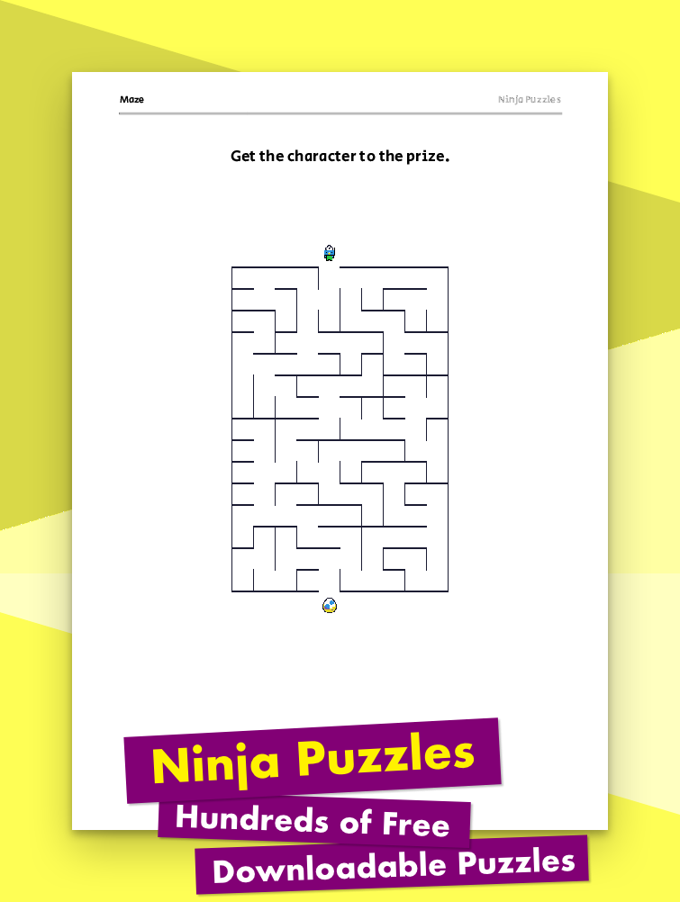Easy Maze #12 - Free Printable PDF Puzzle