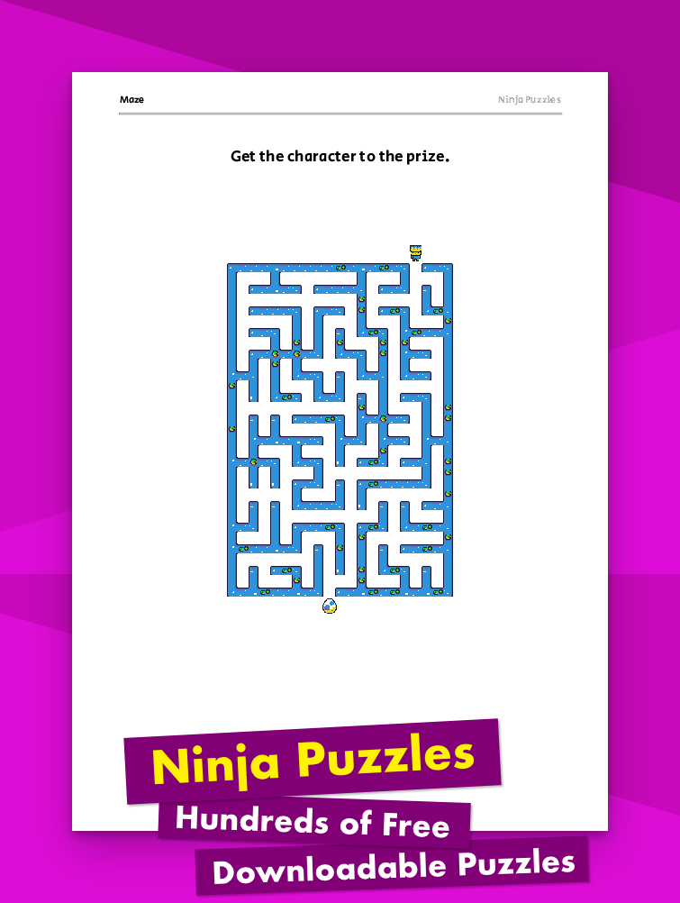 Easy Maze #13 - Free Printable PDF Puzzle