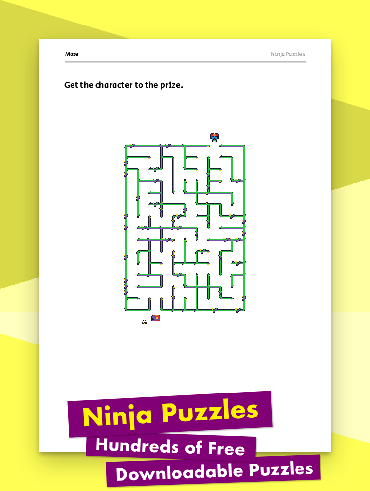 Easy Maze #2 - Free Printable PDF Puzzle
