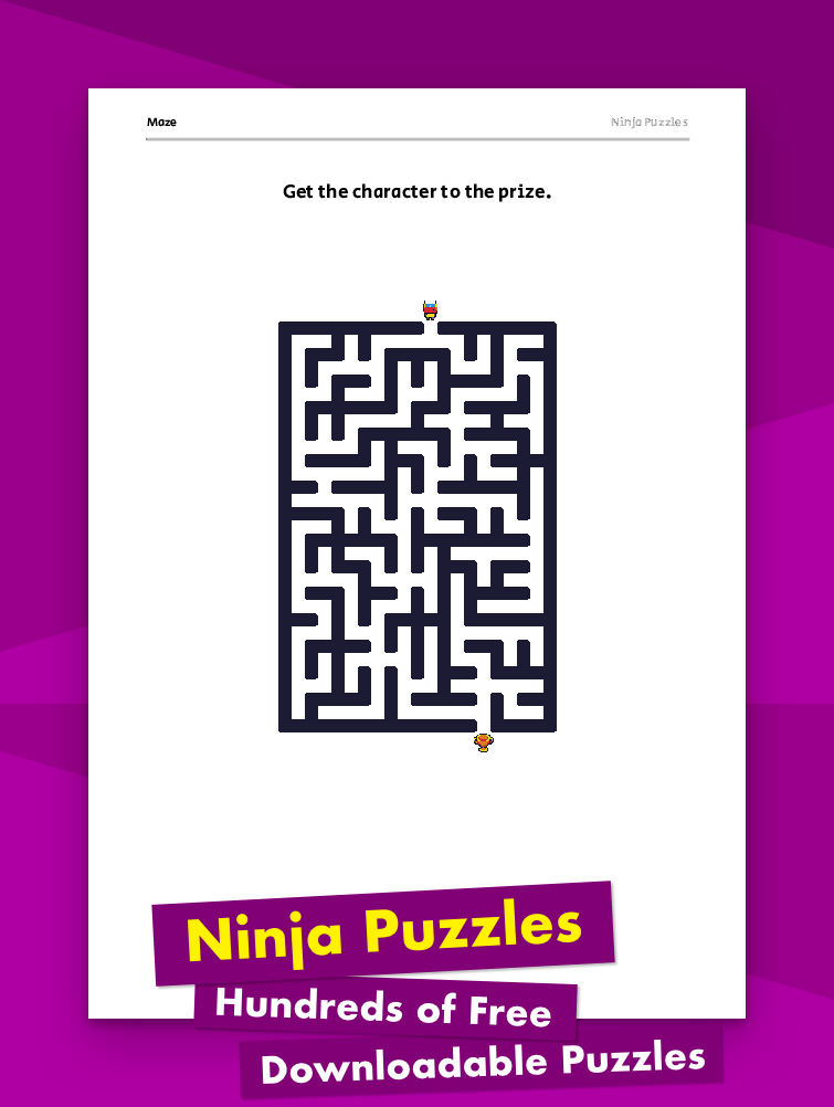 Easy Maze #7 - Free Printable PDF Puzzle