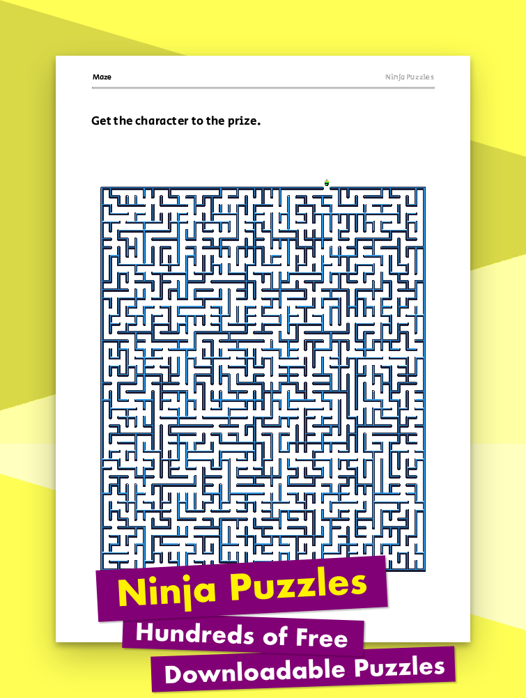 Hard Maze #1 - Free Printable PDF Puzzle