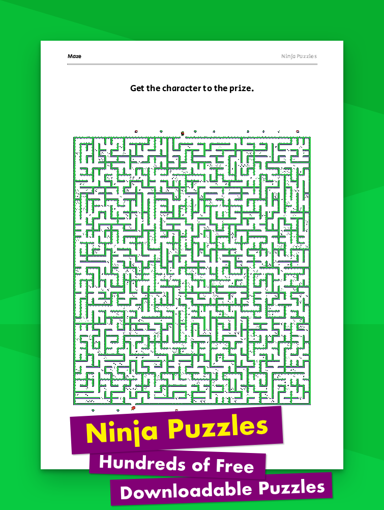 Hard Maze #10 - Free Printable PDF Puzzle