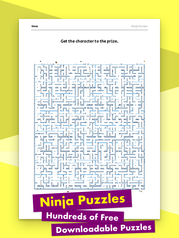 Hard Maze #11 - Free Printable PDF Puzzle