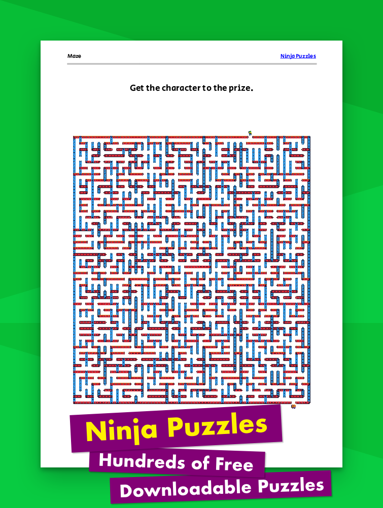 Hard Maze #24 - Free Printable PDF Puzzle