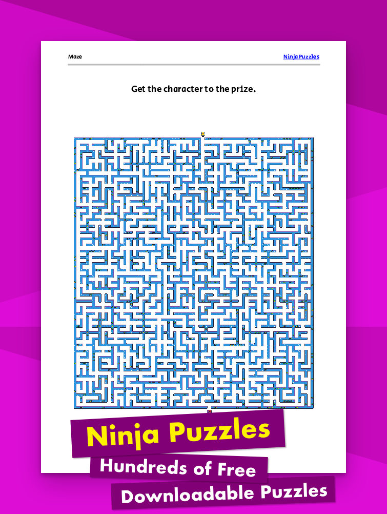 Hard Maze #30 - Free Printable PDF Puzzle