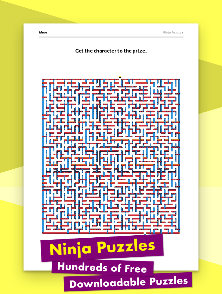 Hard Maze #8 - Free Printable PDF Puzzle