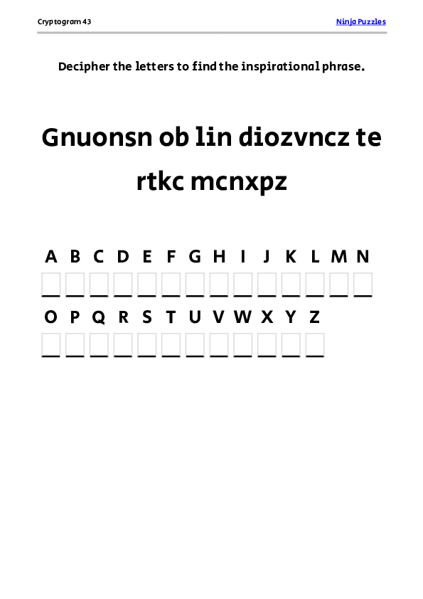 Download Cryptogram 43 Cryptogram PDF