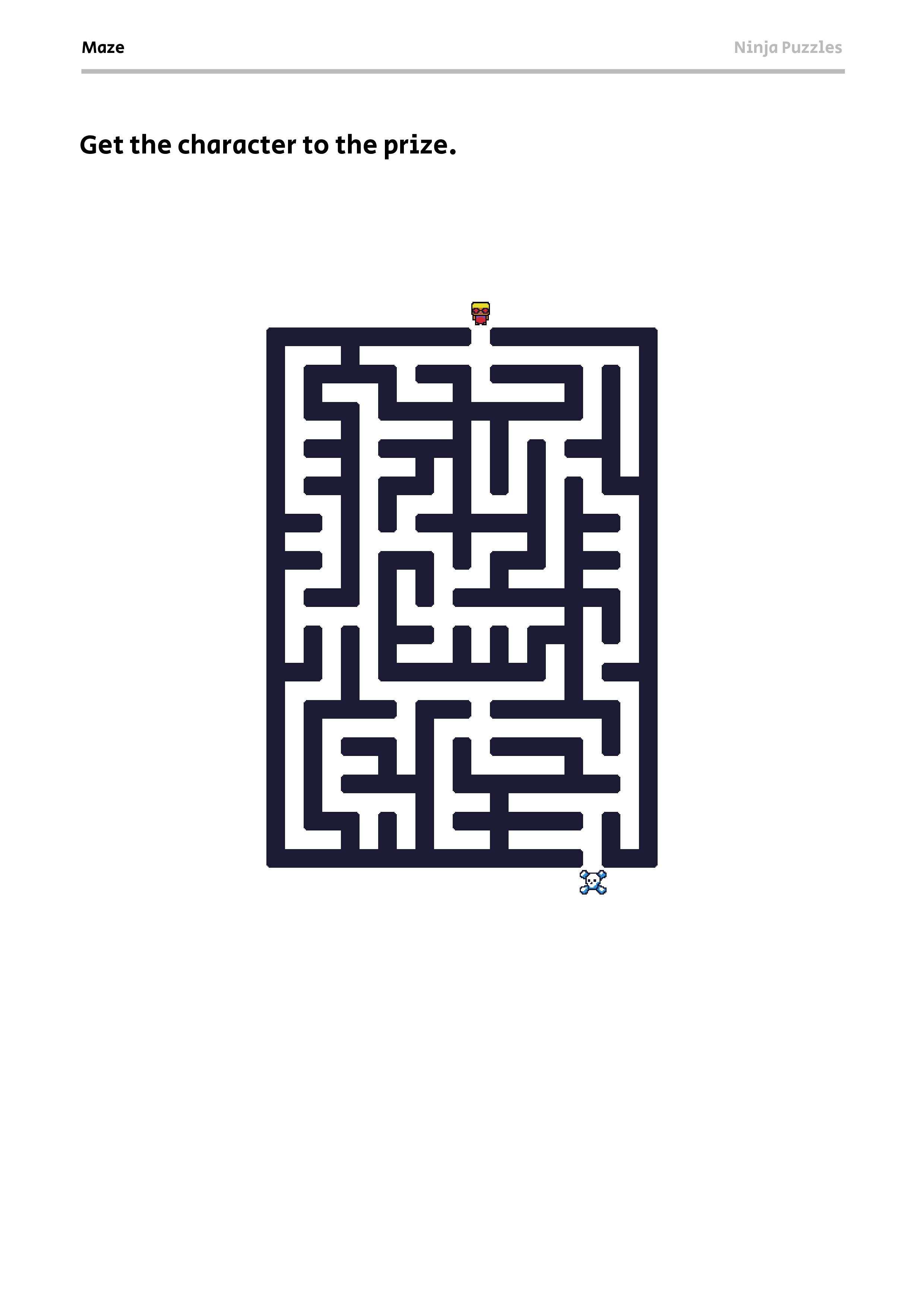Easy Maze #1 - Free Printable PDF Puzzle
