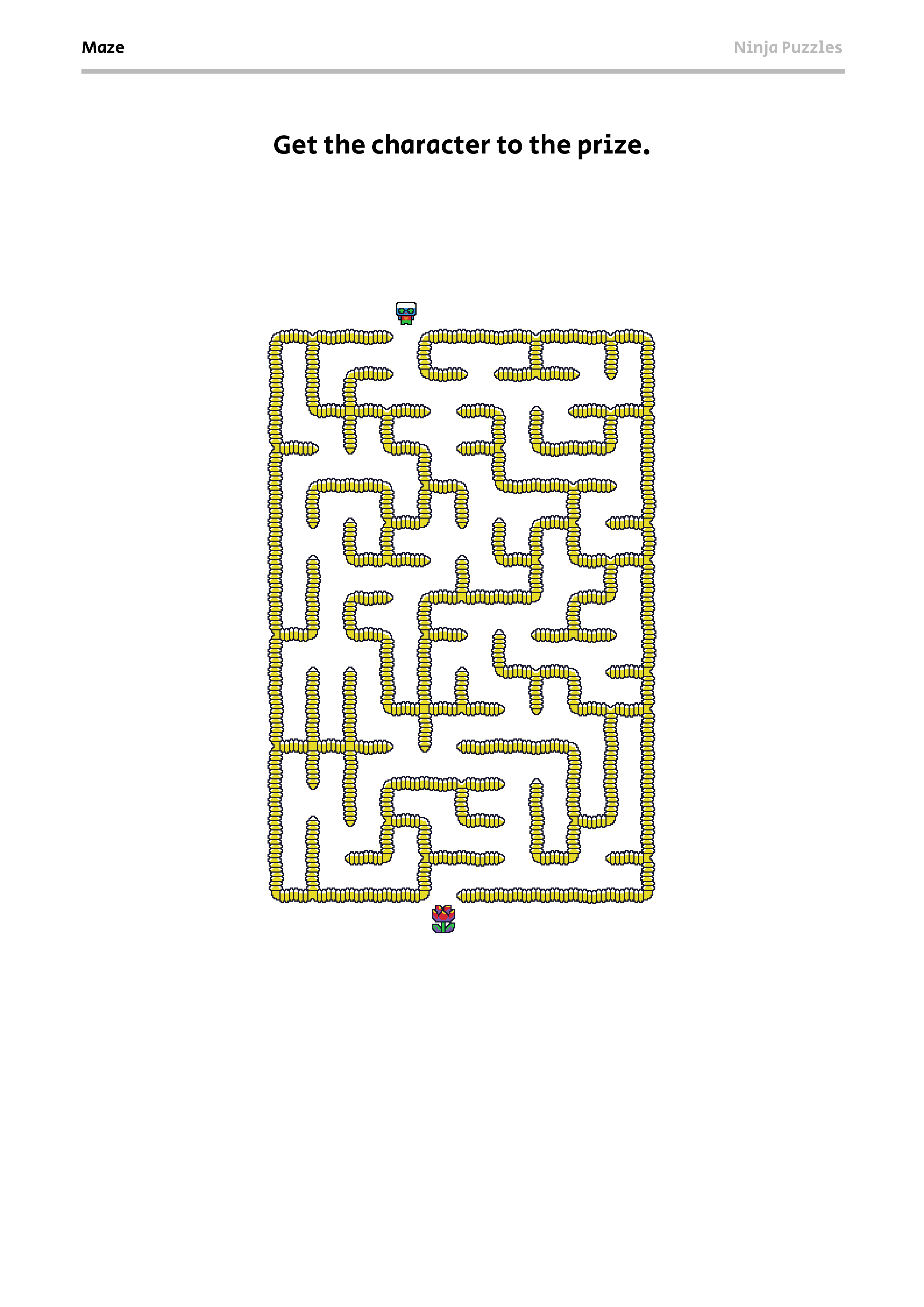 Easy Maze #10 - Free Printable PDF Puzzle