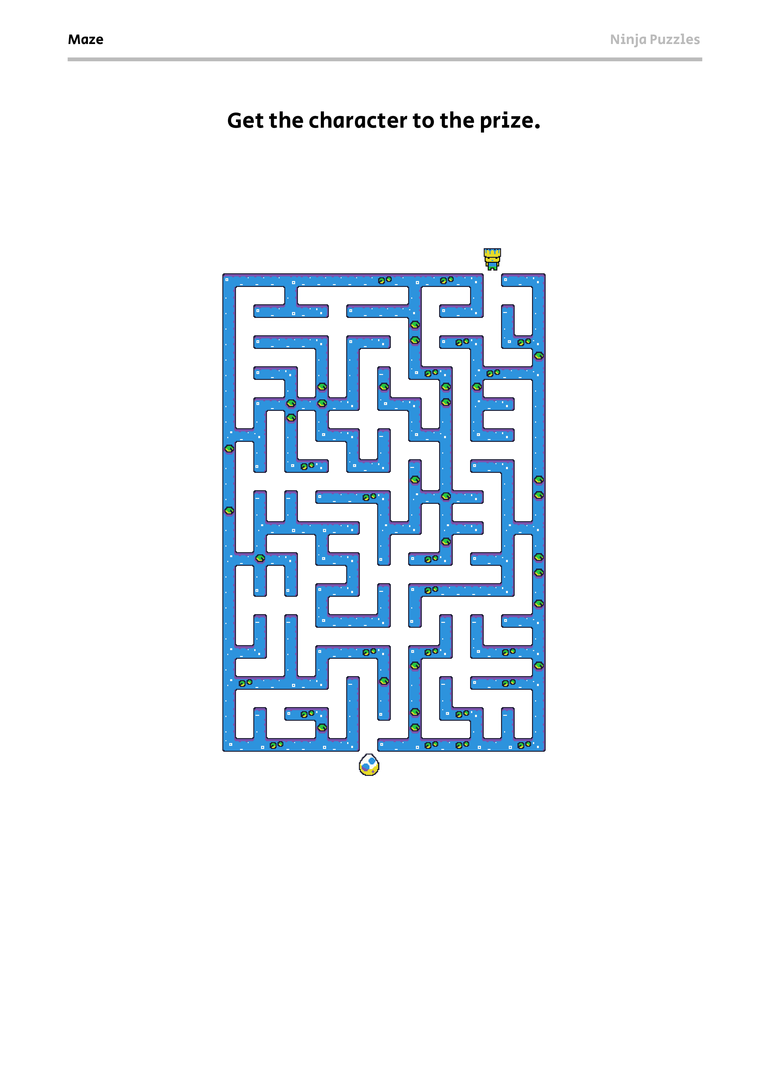 Easy Maze #13 - Free Printable PDF Puzzle