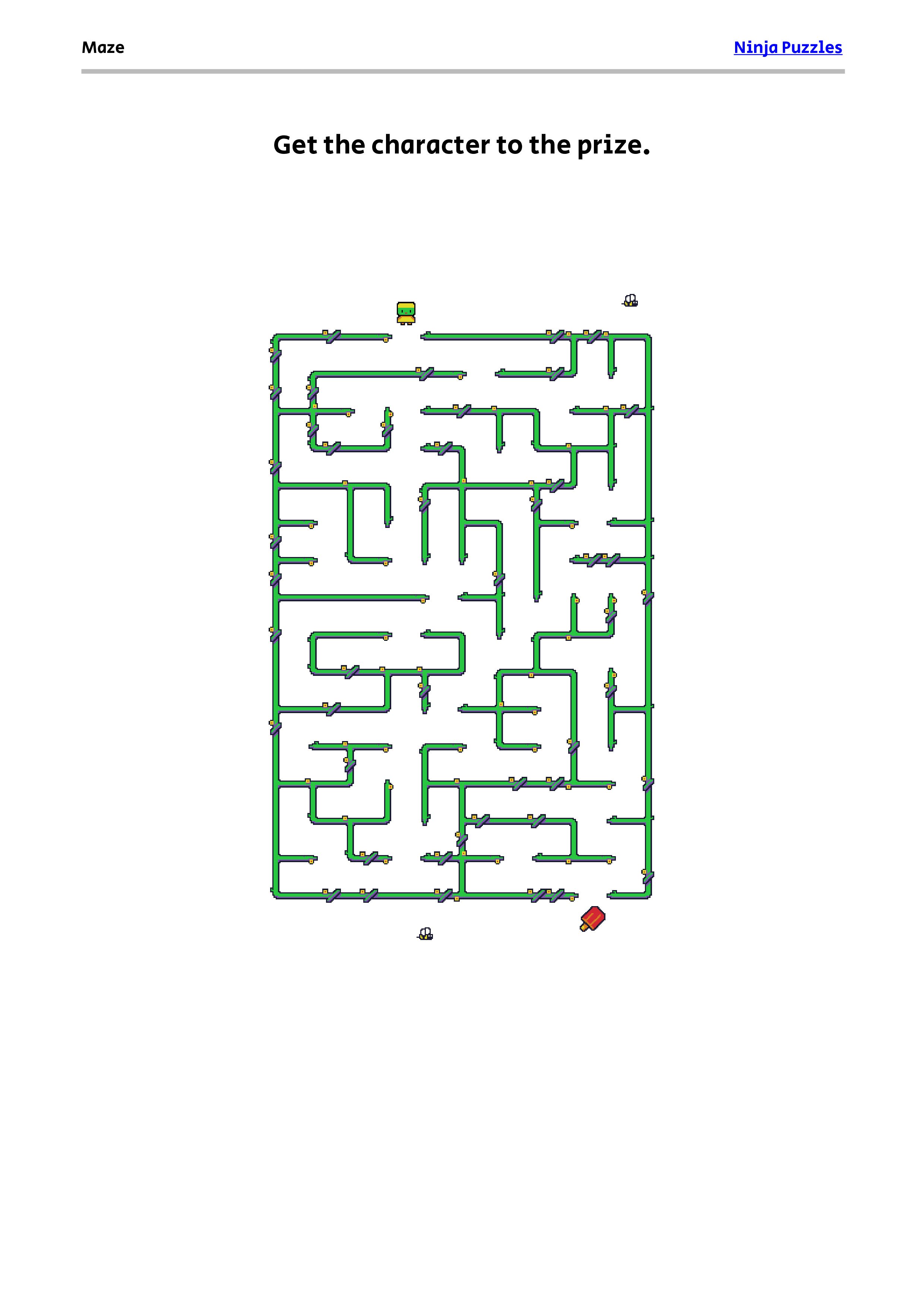 Easy Maze #16 - Free Printable PDF Puzzle