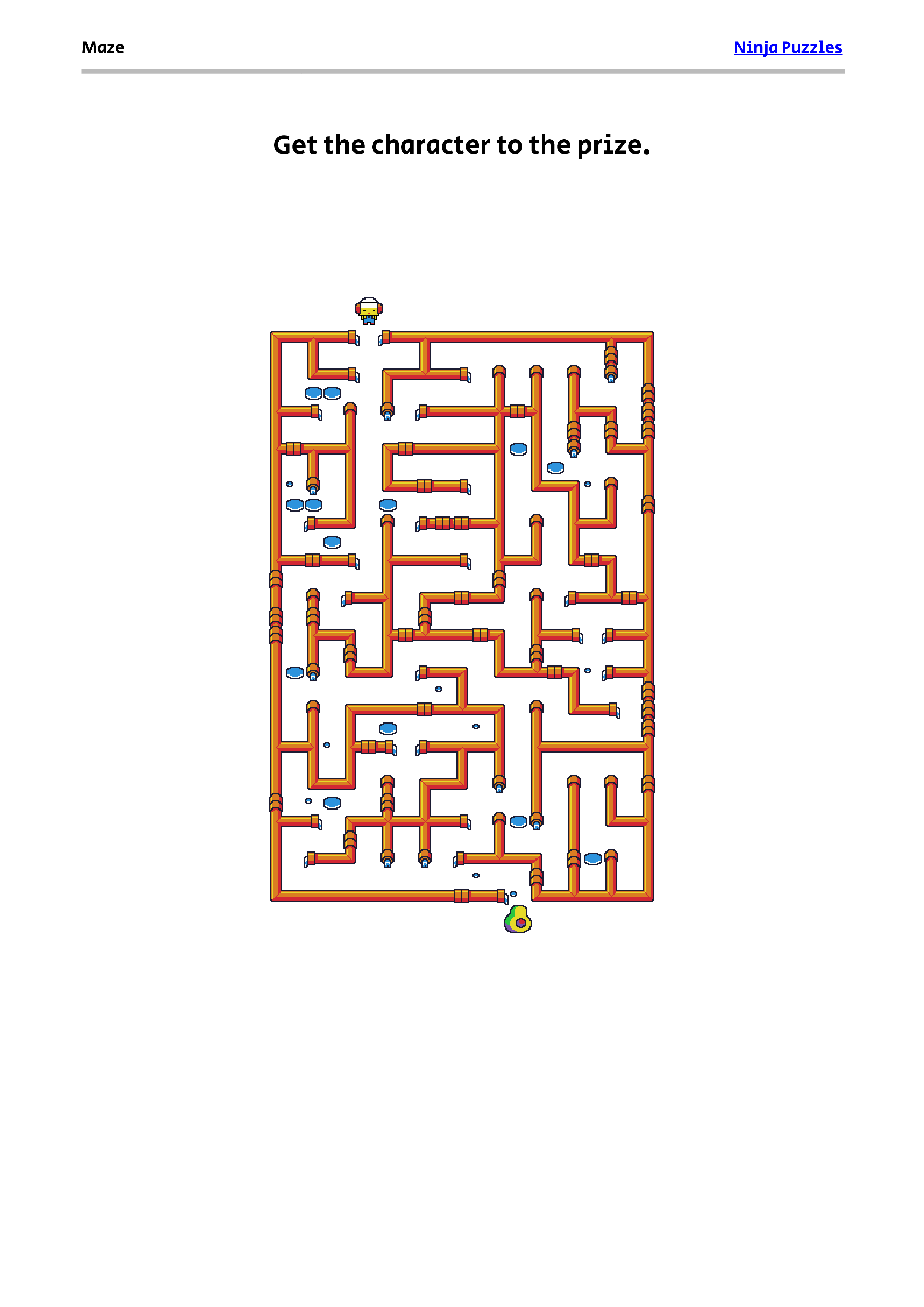Easy Maze #17 - Free Printable PDF Puzzle