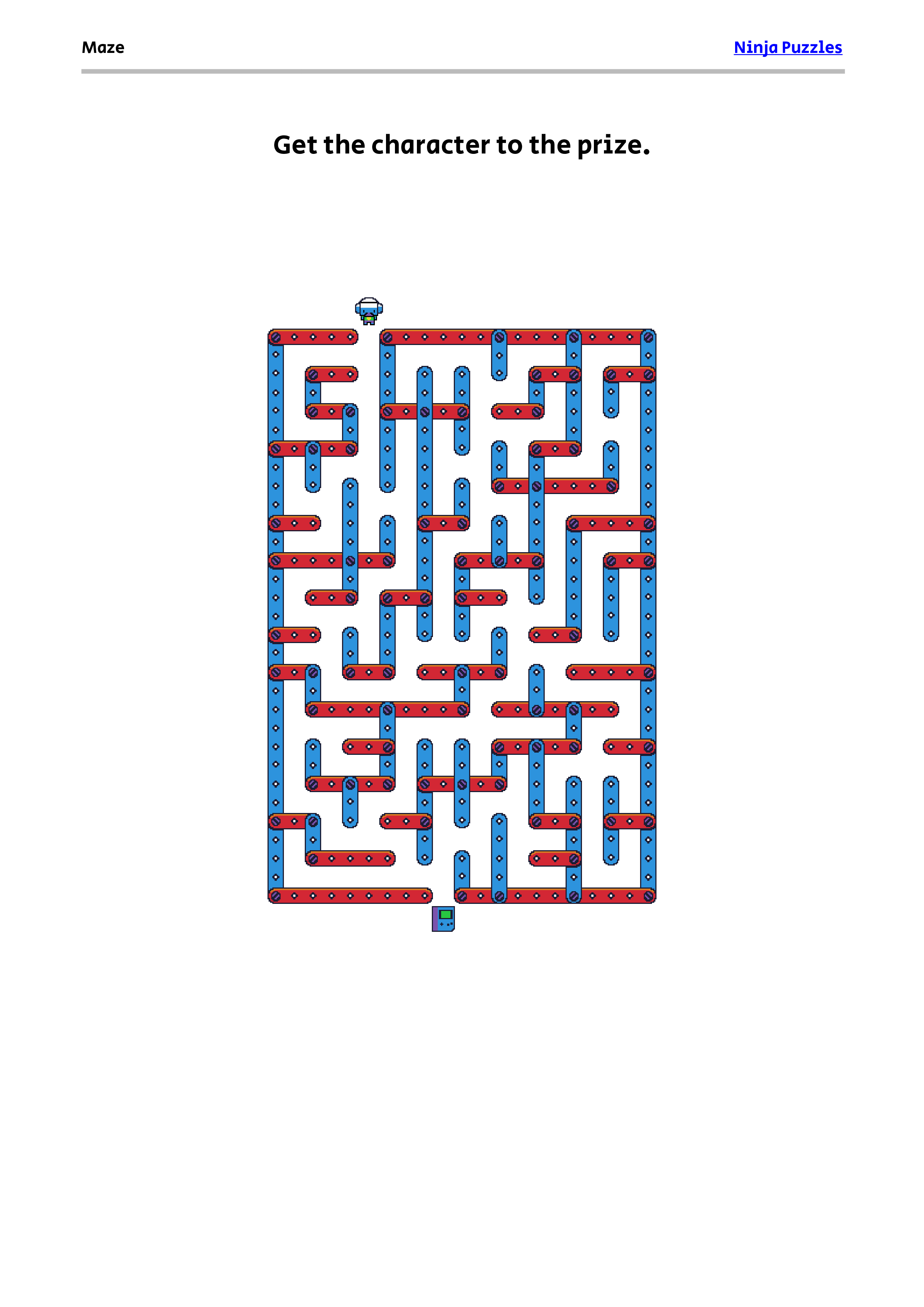 Easy Maze #18 - Free Printable PDF Puzzle