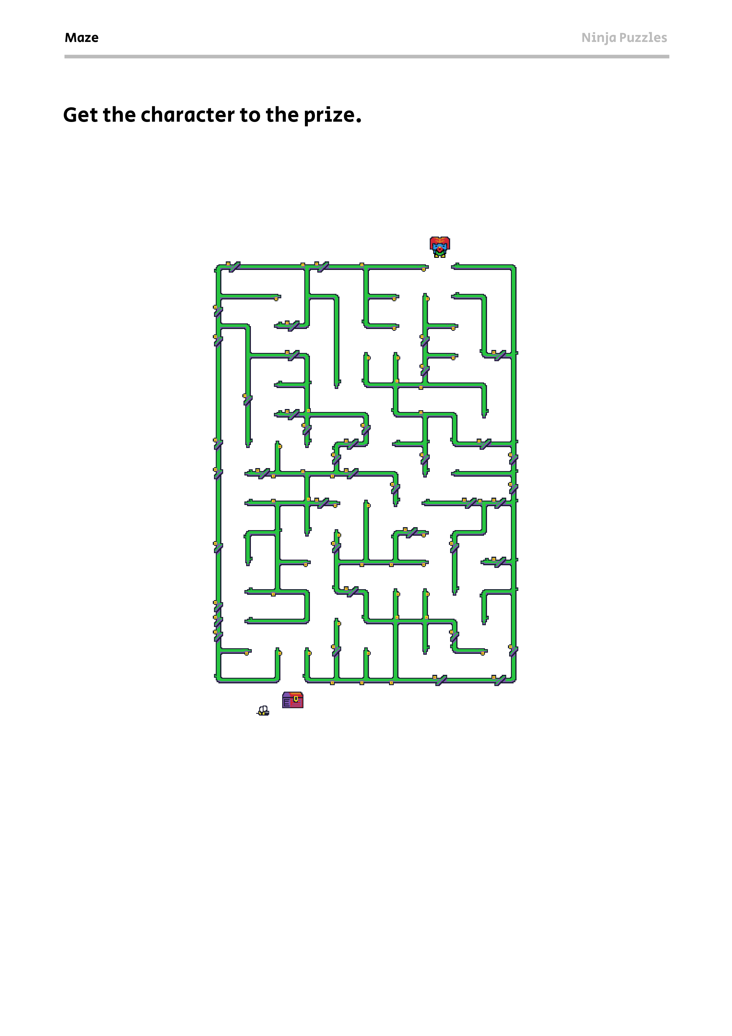 Easy Maze #2 - Free Printable PDF Puzzle
