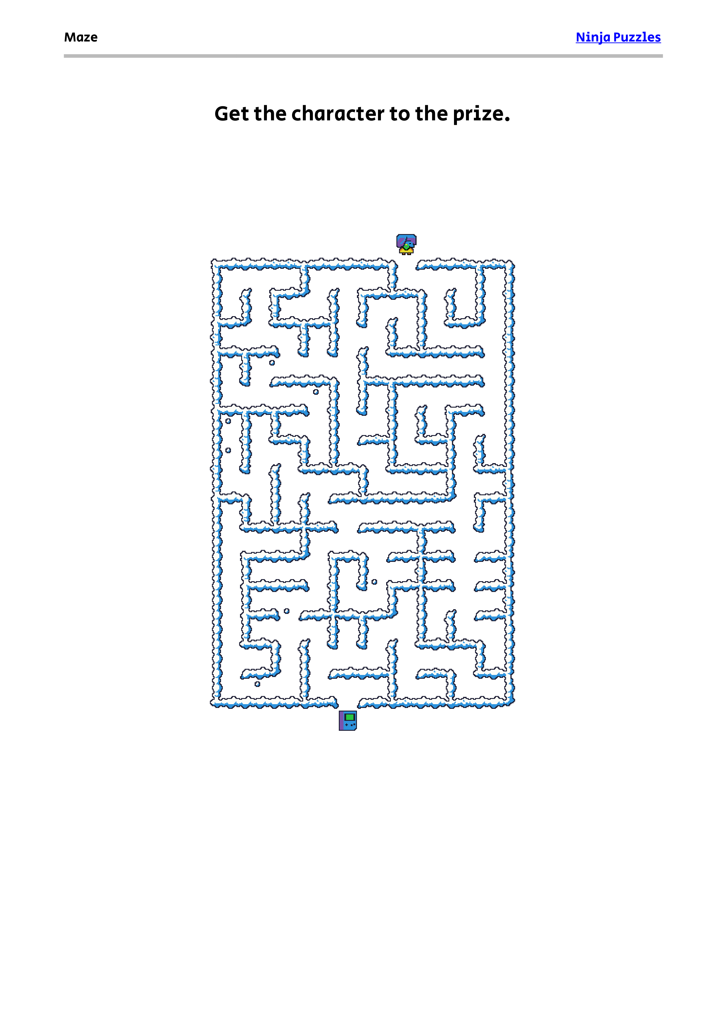 Easy Maze #20 - Free Printable PDF Puzzle