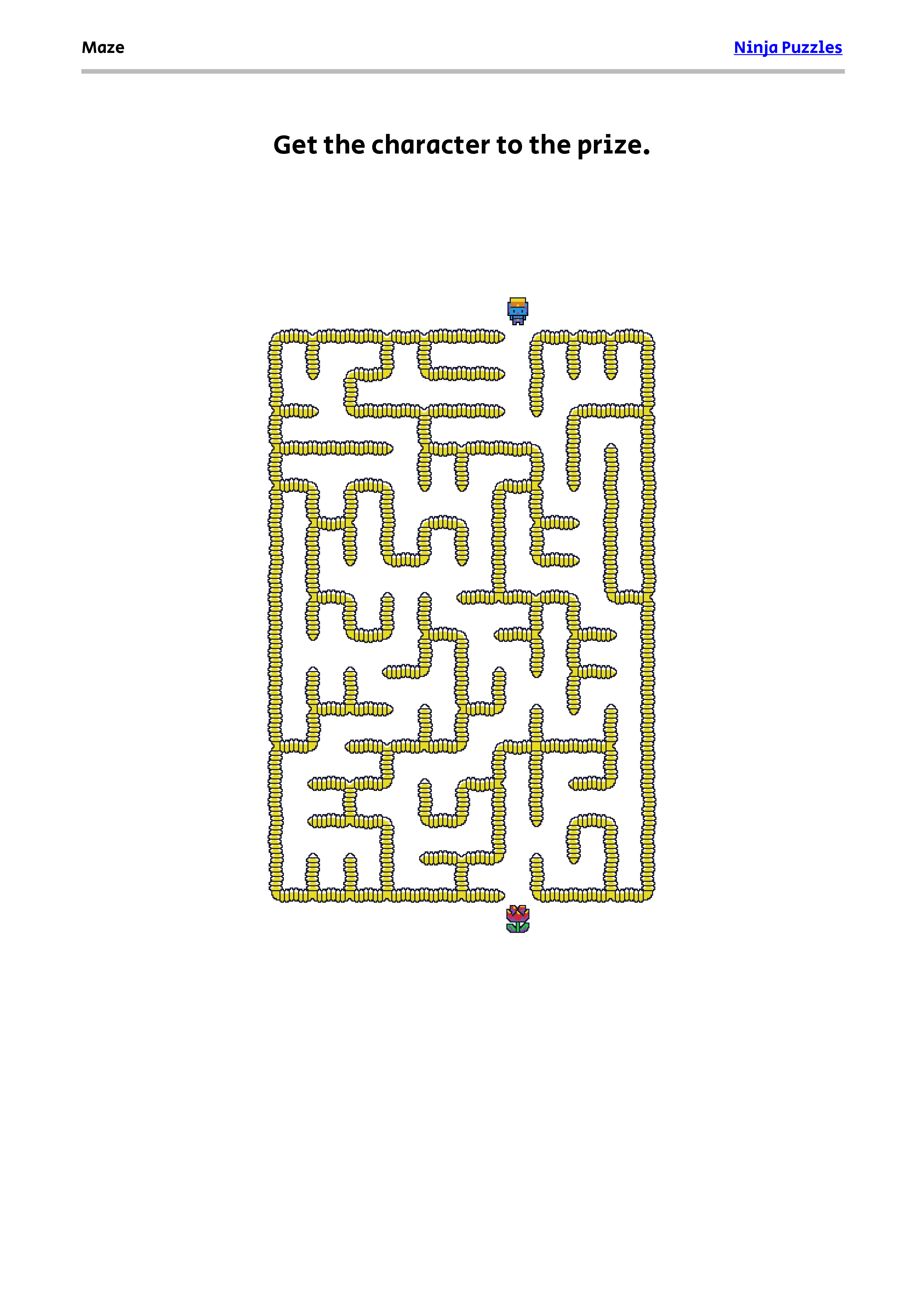 Easy Maze #21 - Free Printable PDF Puzzle