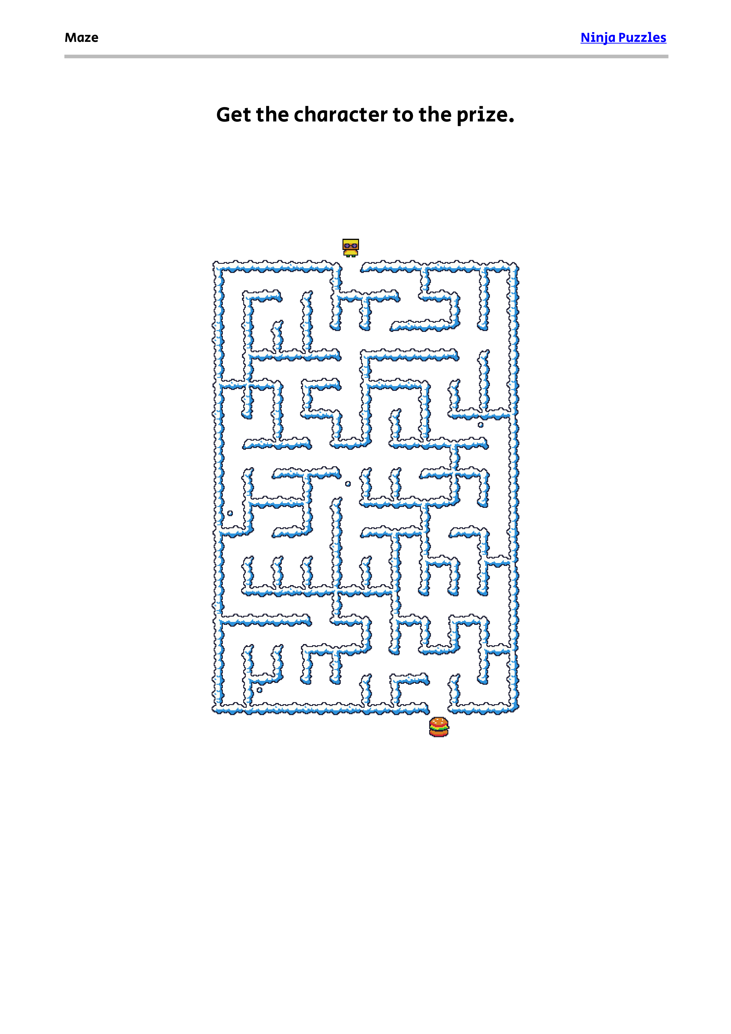 Easy Maze #22 - Free Printable PDF Puzzle