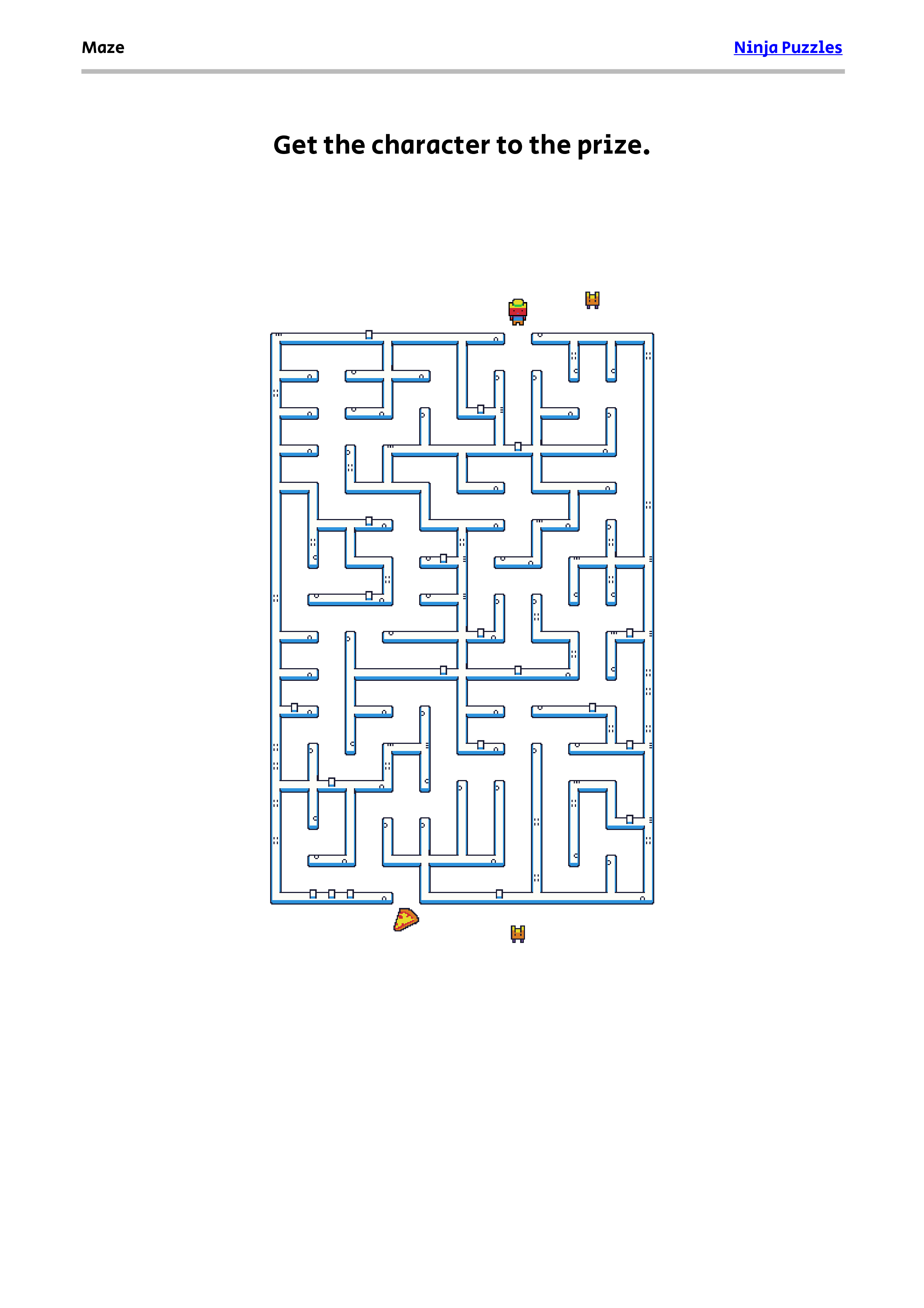 Easy Maze #23 - Free Printable PDF Puzzle