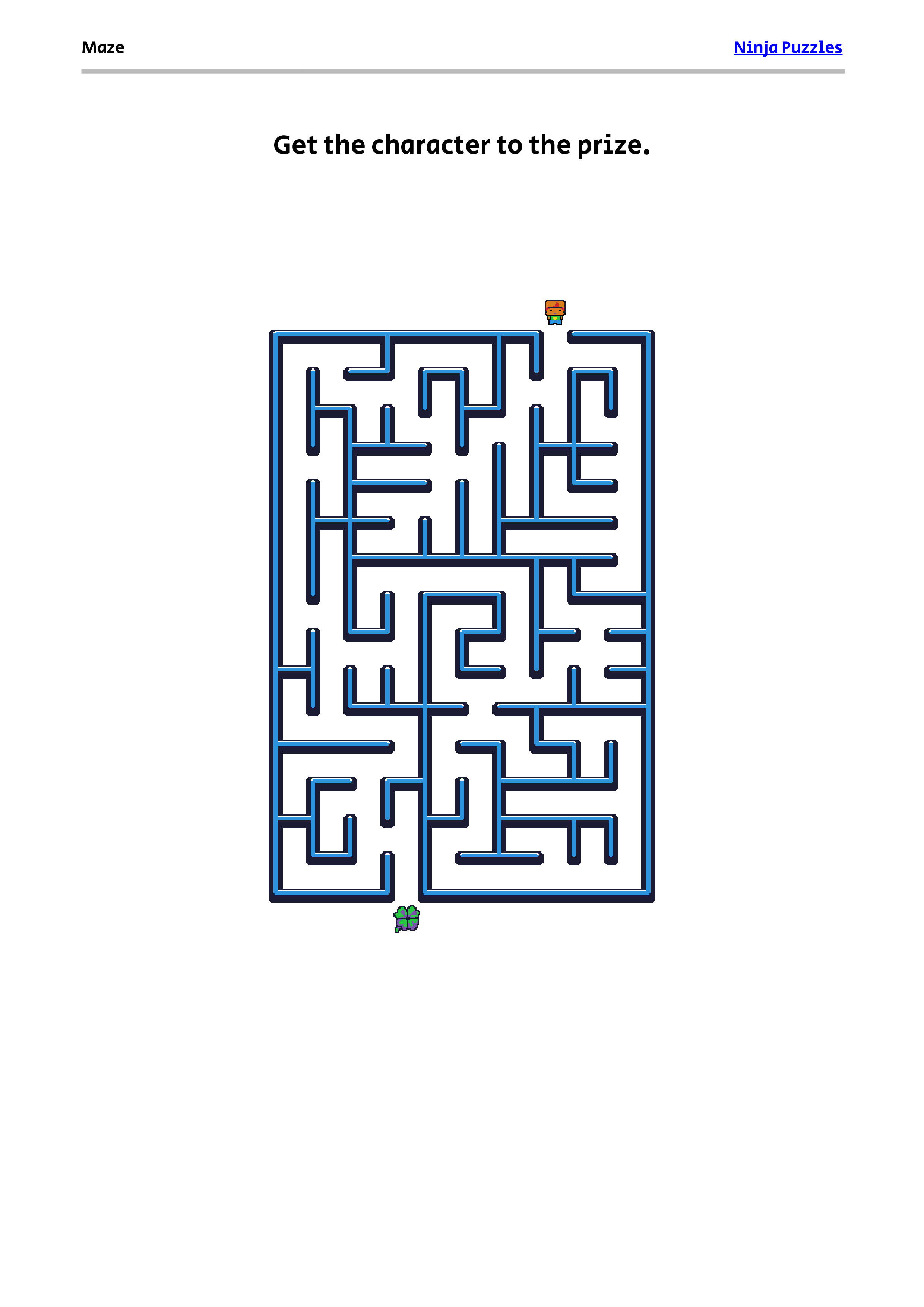 Easy Maze #24 - Free Printable PDF Puzzle