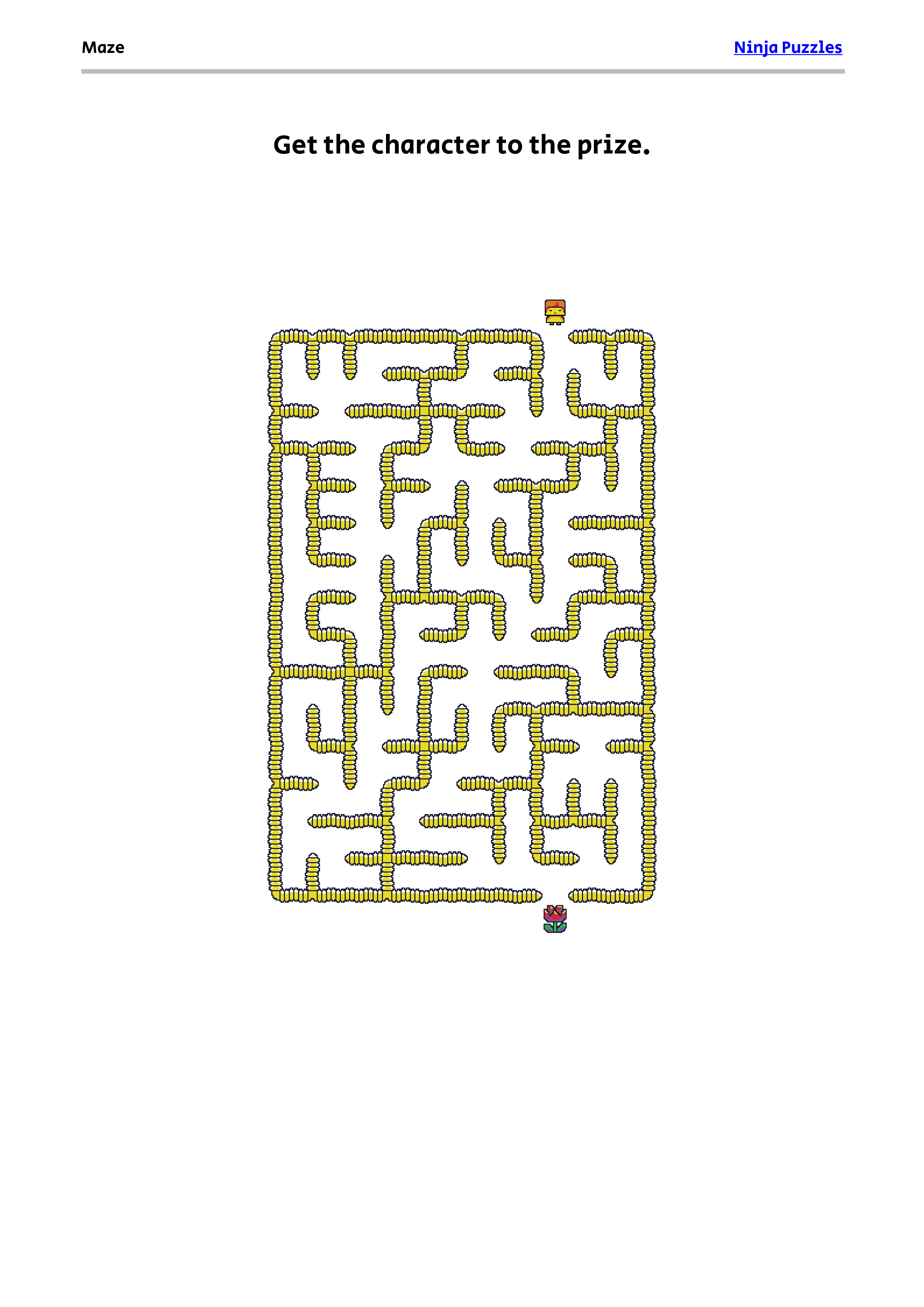 Download Easy Maze #25 Maze PDF Puzzle