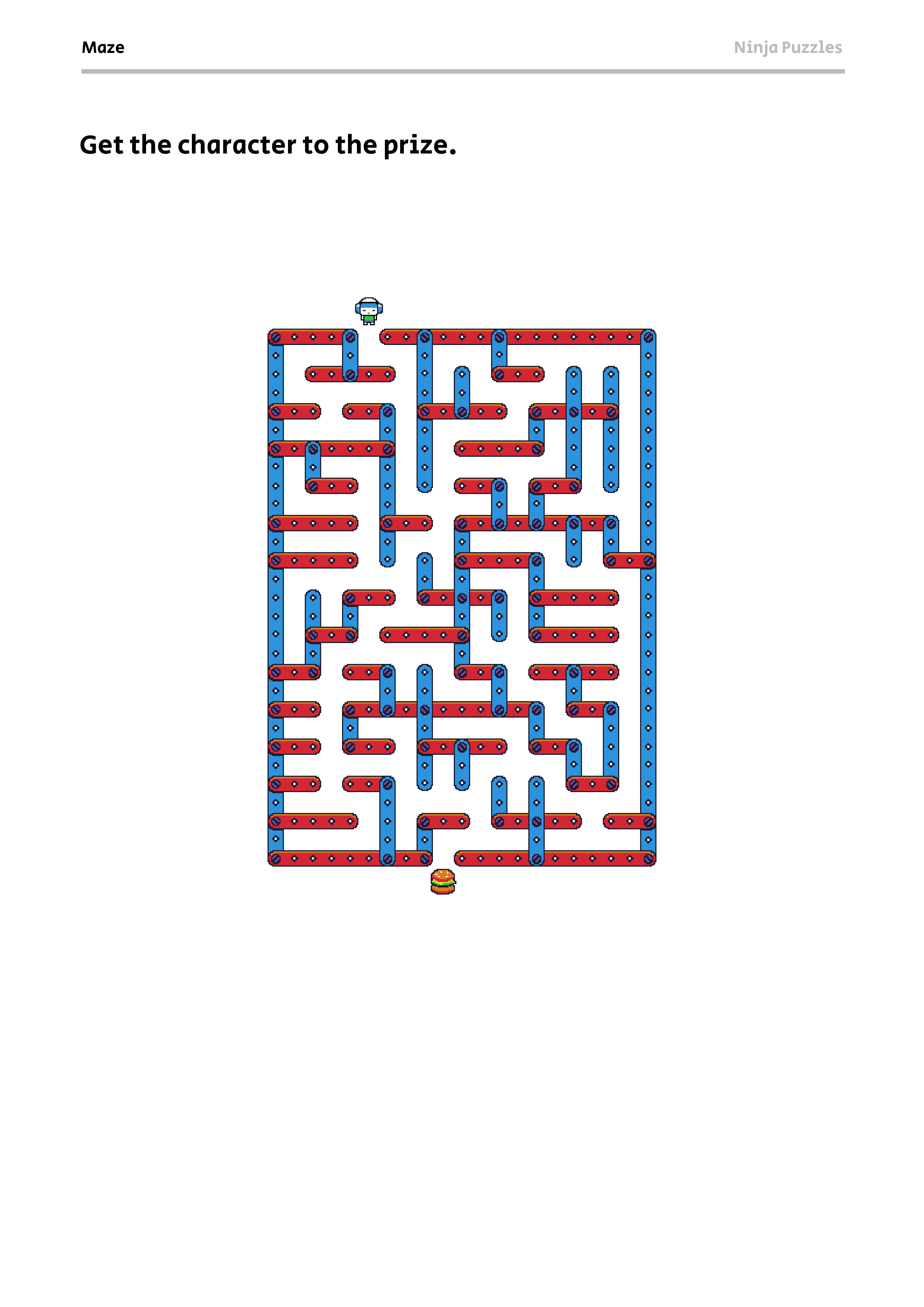 Easy Maze #3 - Free Printable PDF Puzzle