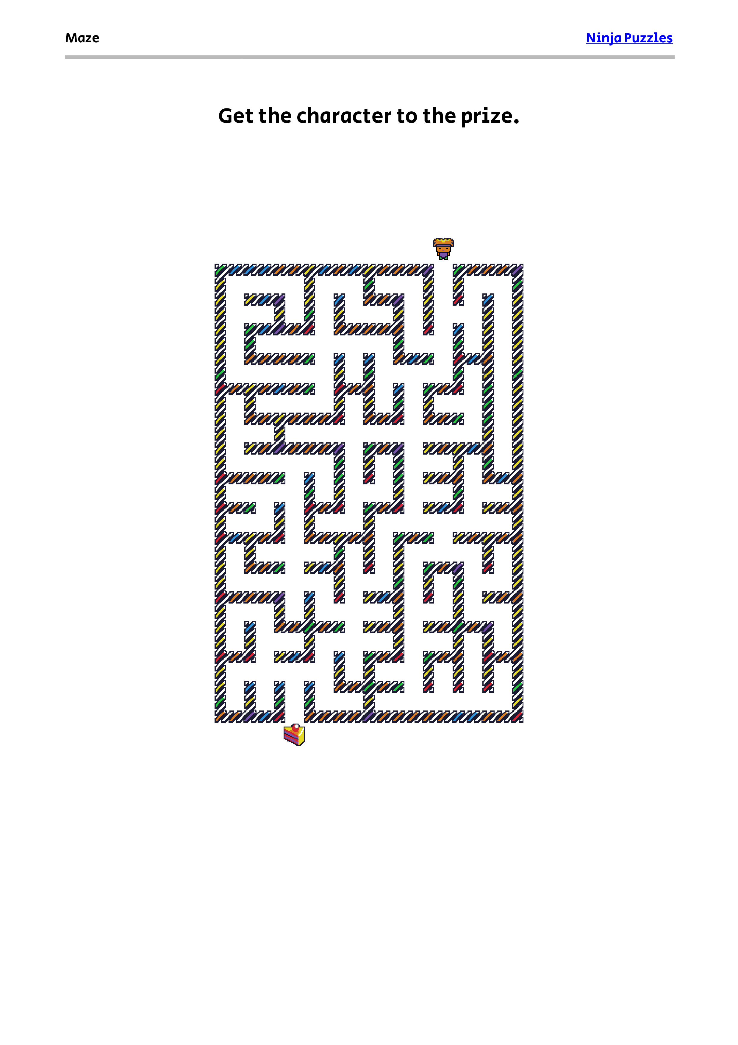 Easy Maze #30 - Free Printable PDF Puzzle
