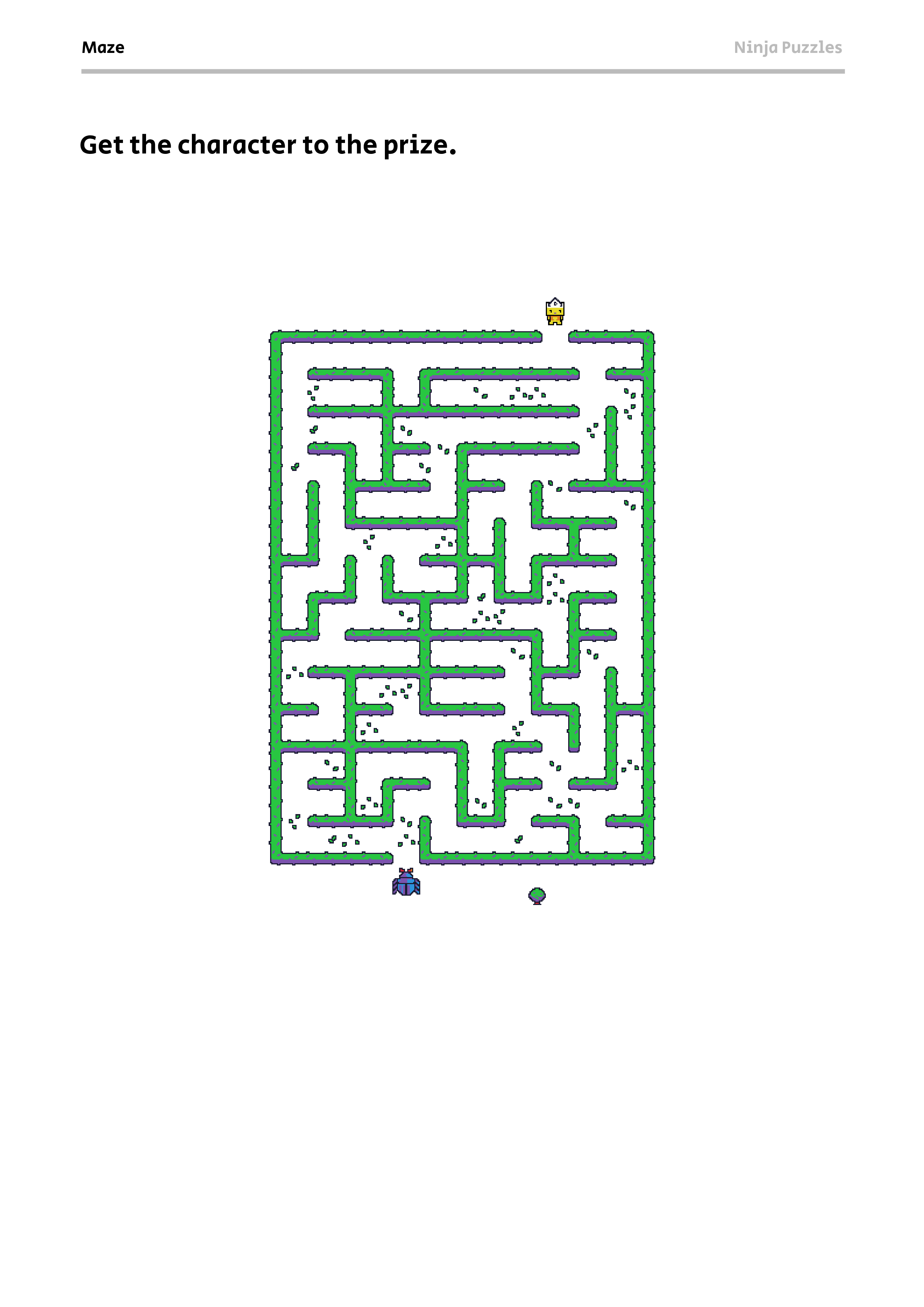 Easy Maze #4 - Free Printable PDF Puzzle