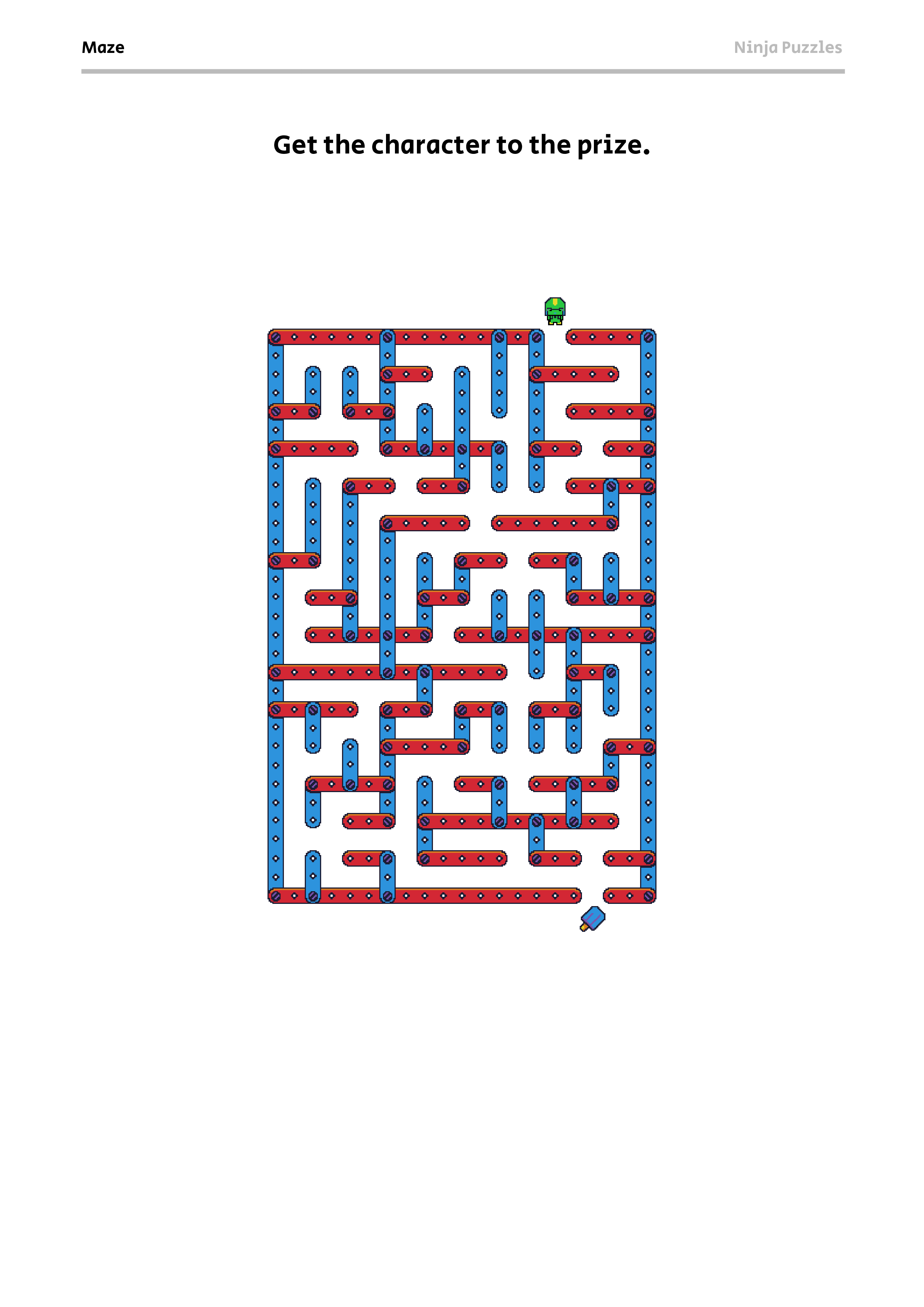 Easy Maze #6 - Free Printable PDF Puzzle
