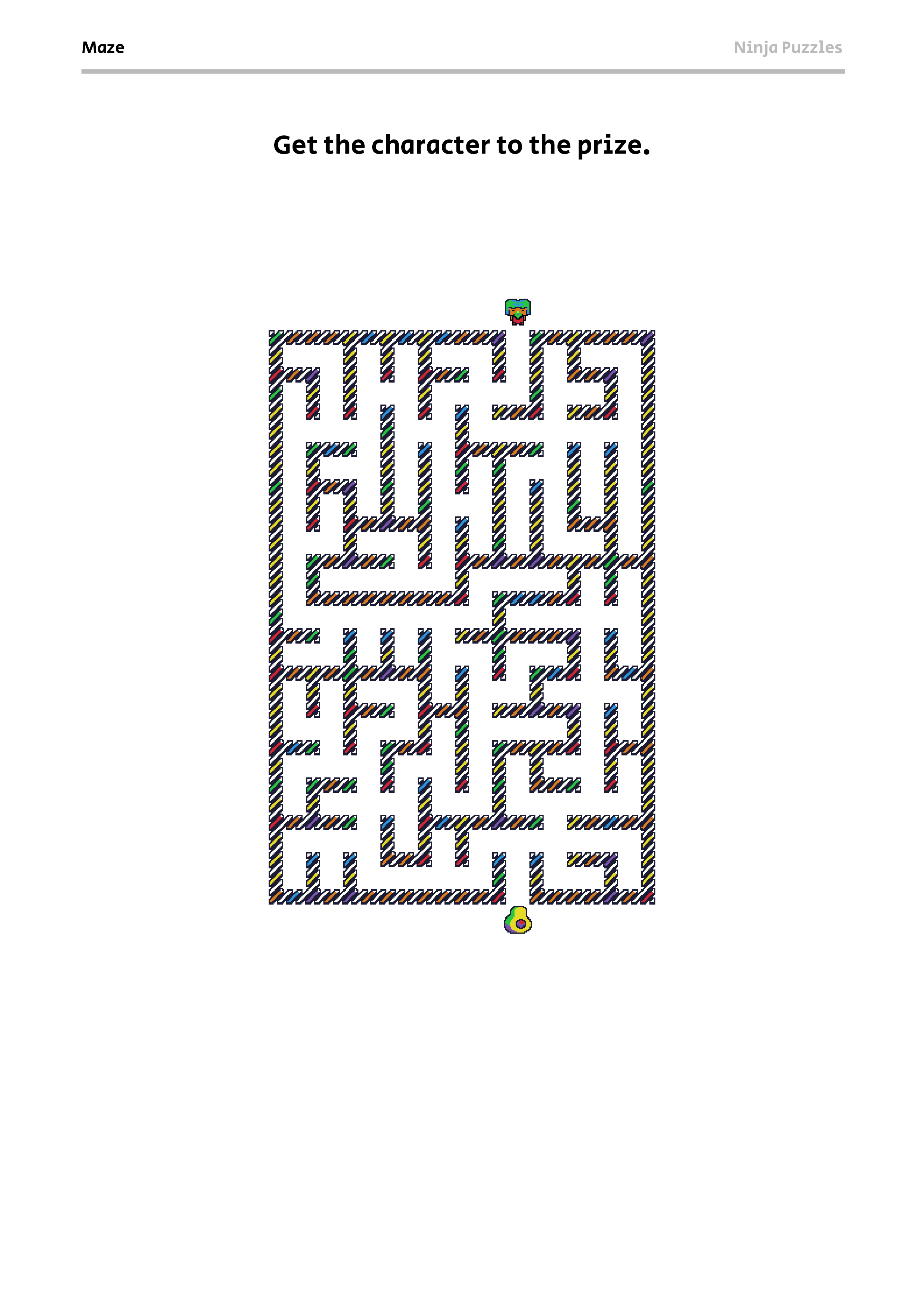 Easy Maze #8 - Free Printable PDF Puzzle