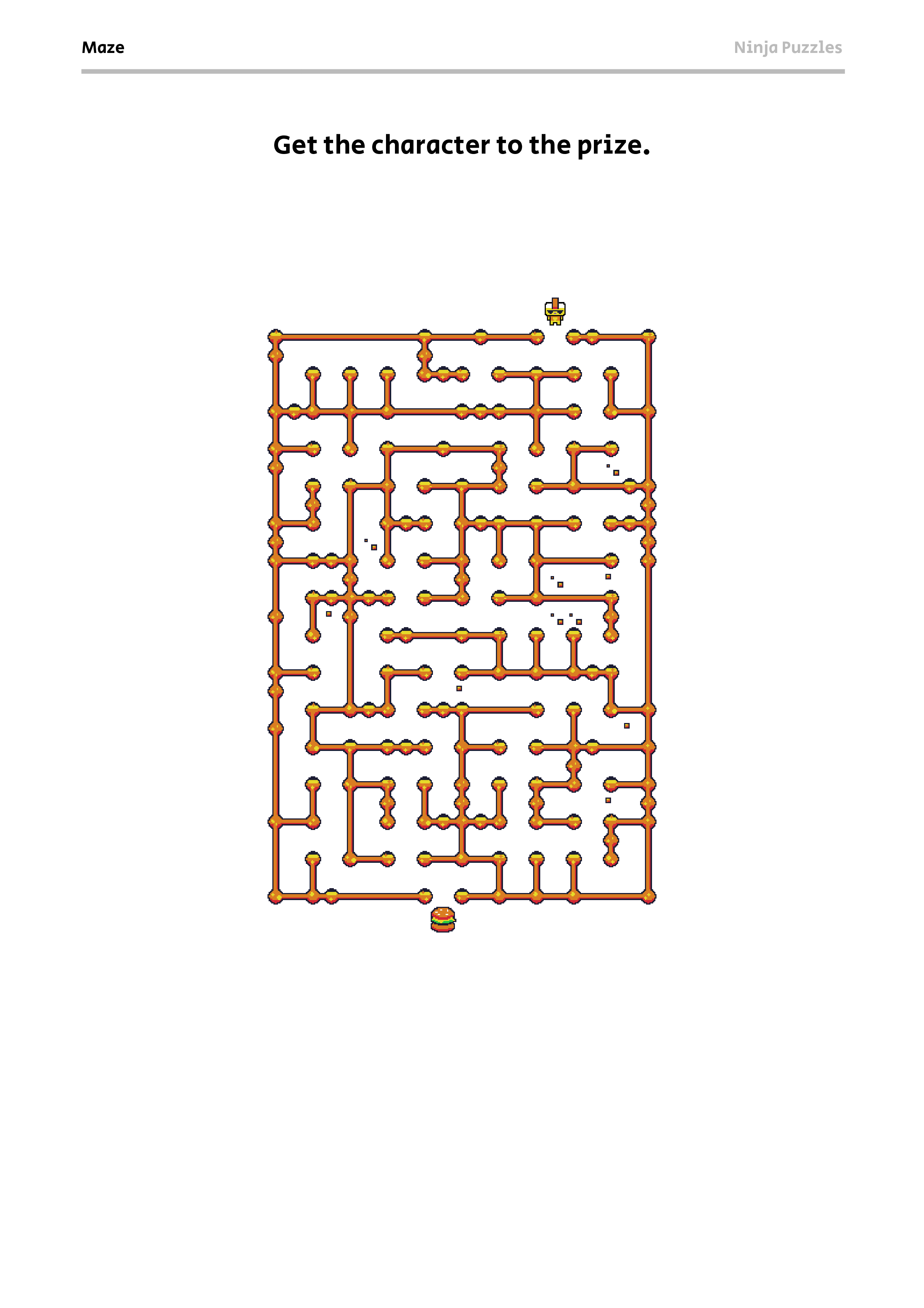 Easy Maze #9 - Free Printable PDF Puzzle