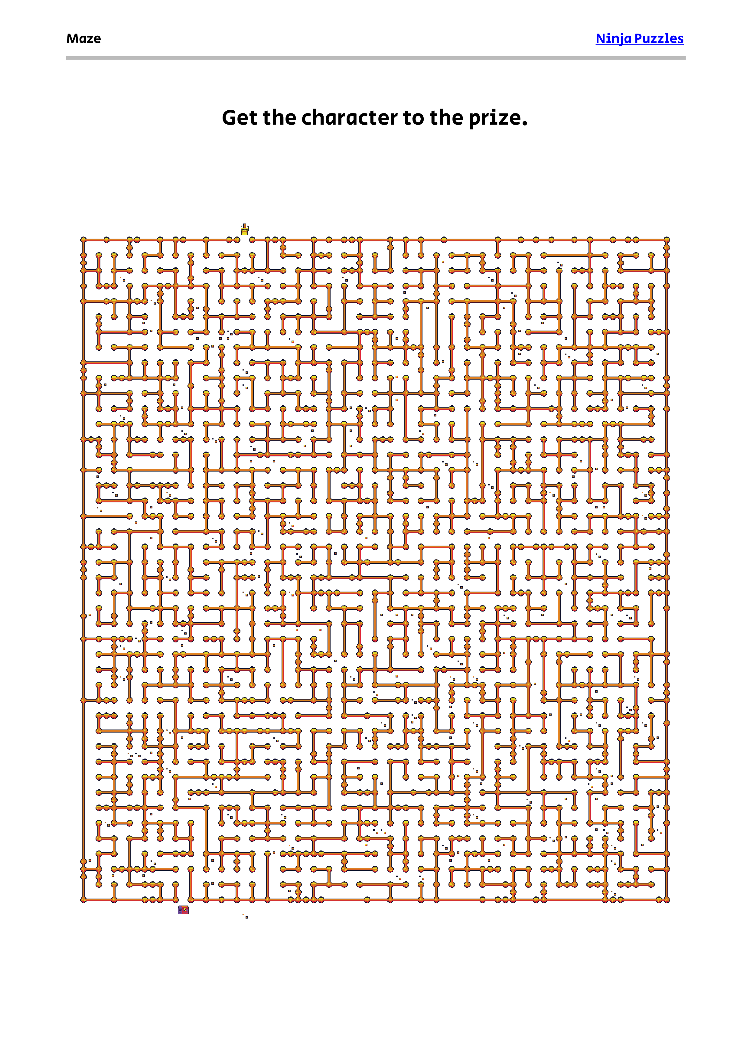 Hard Maze #16 - Free Printable PDF Puzzle
