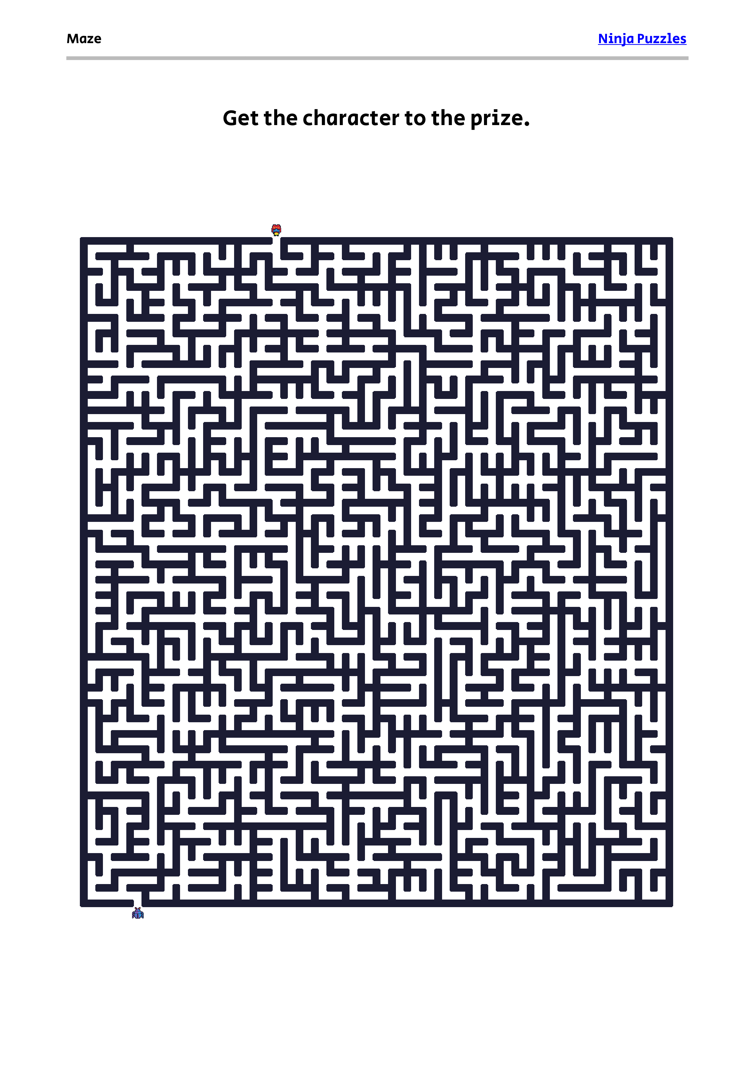 Download Hard Maze #25 Maze PDF Puzzle