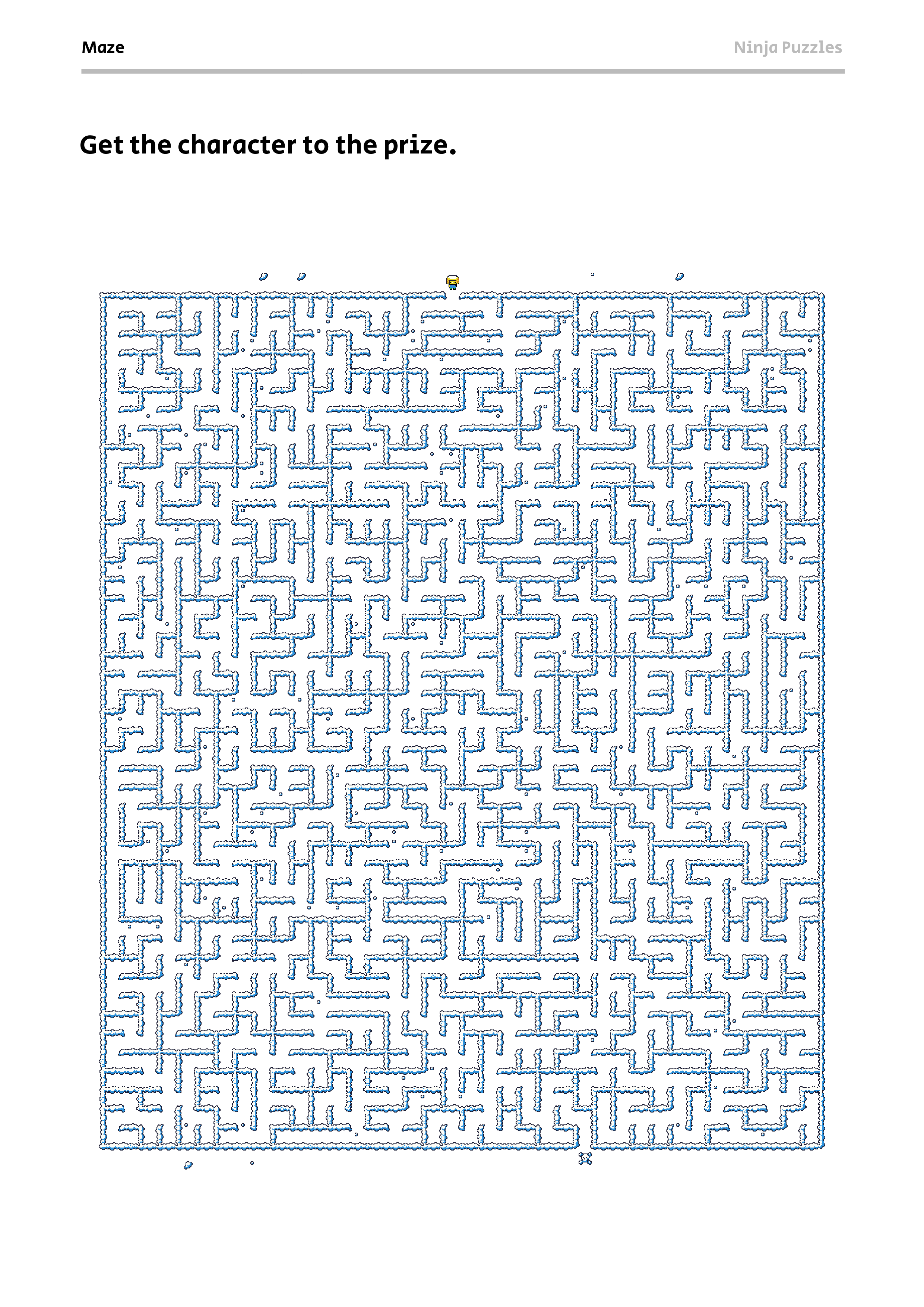 Hard Maze #3 - Free Printable PDF Puzzle