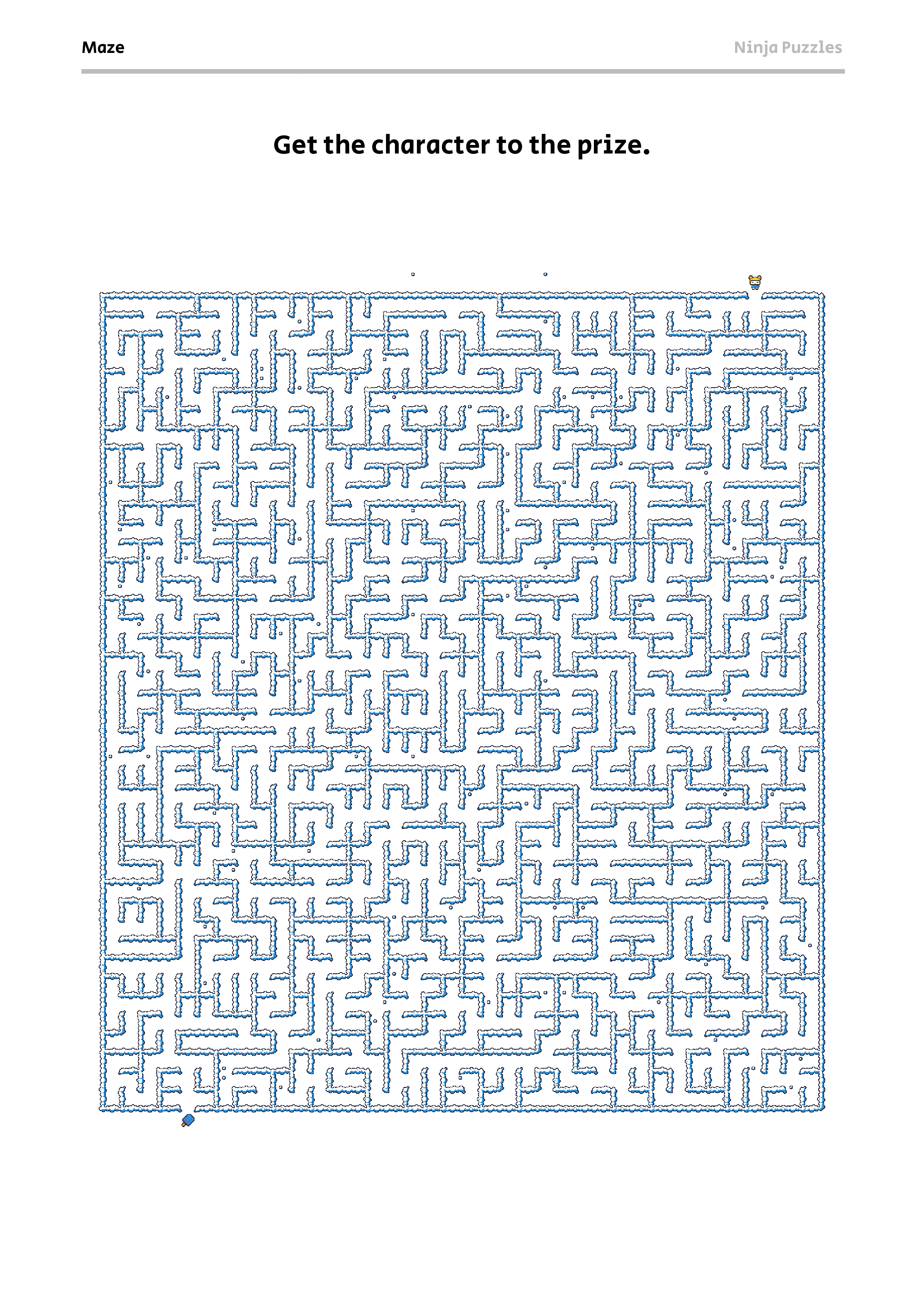 Hard Maze #7 - Free Printable PDF Puzzle