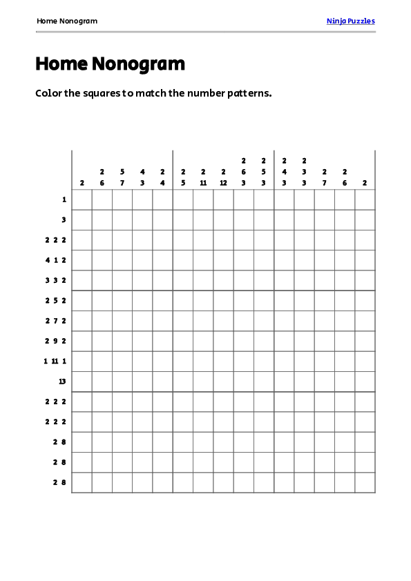 Download Home Nonogram PDF