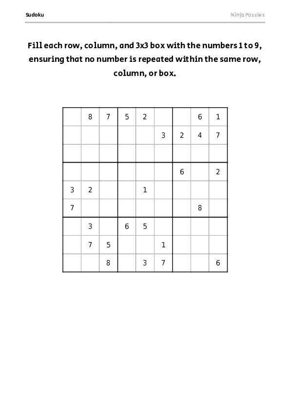 Hard Sudoku #18 - Free Printable PDF Puzzle